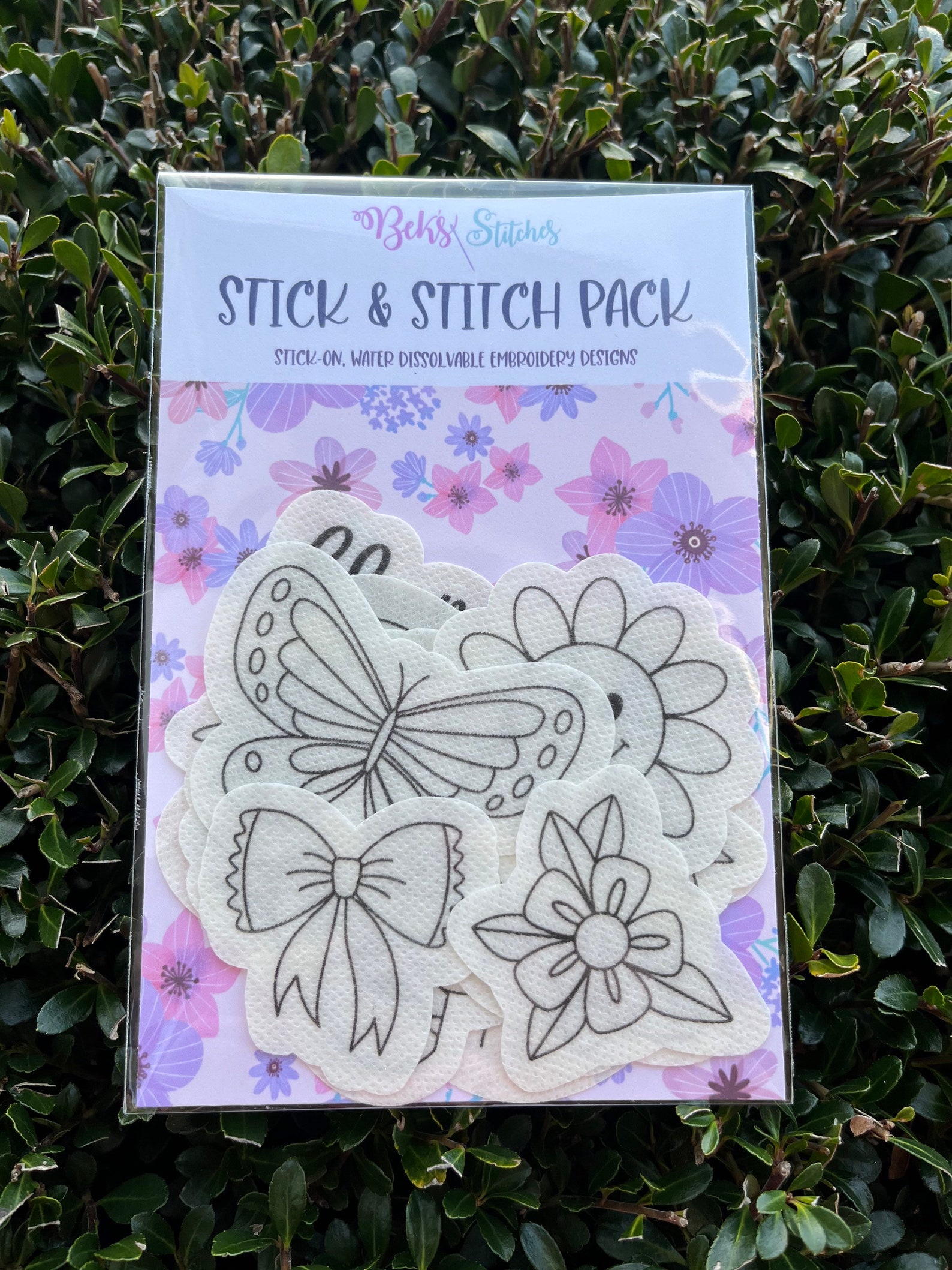 Spring Stick and Stitch Pack, Water-soluble Dissolving Stick-on ...