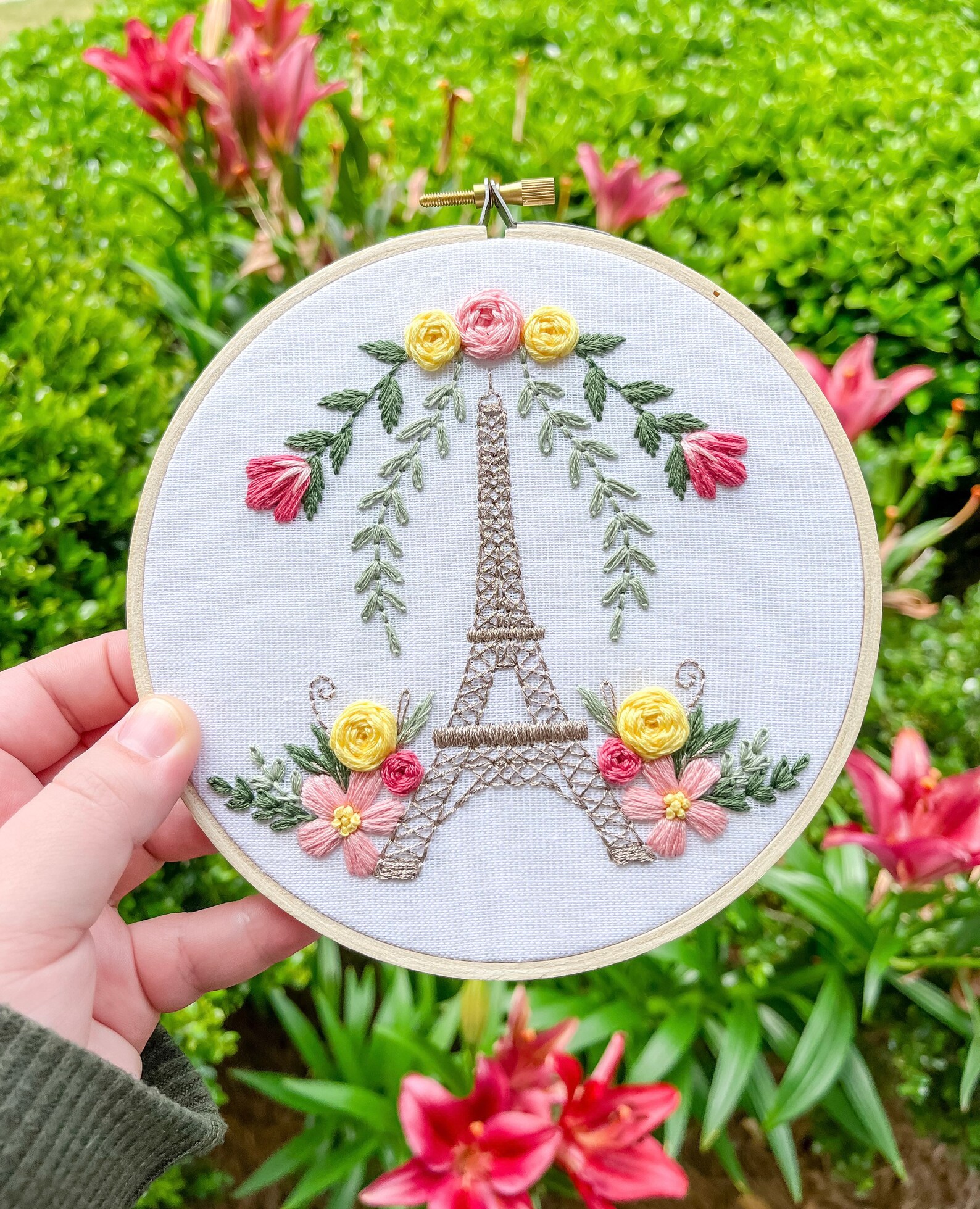 PDF Pattern La Fleur Eiffel Intermediate Embroidery - Etsy