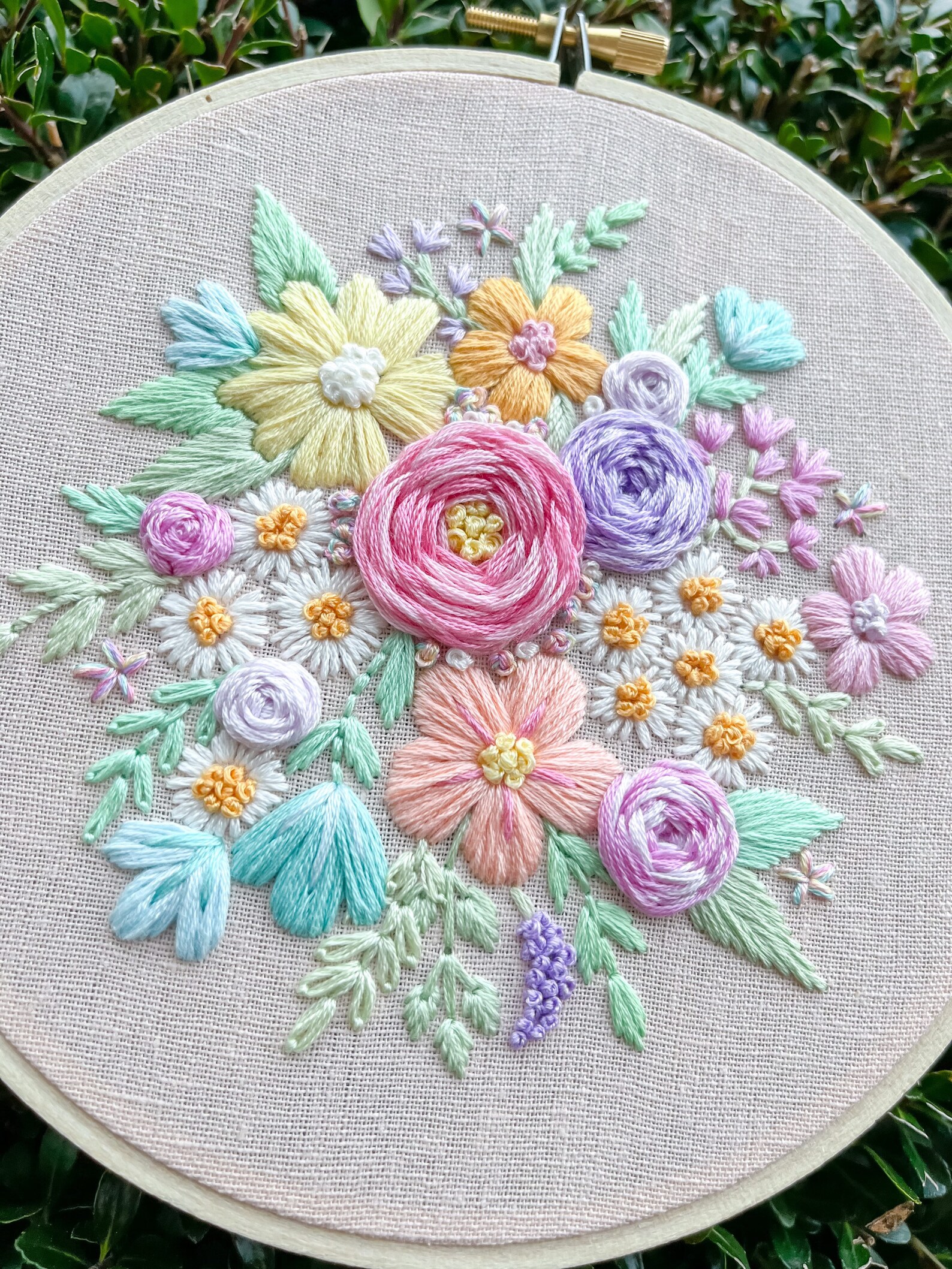 PDF Pattern - Pastel Dreams, Intermediate Embroidery, Embroidery ...