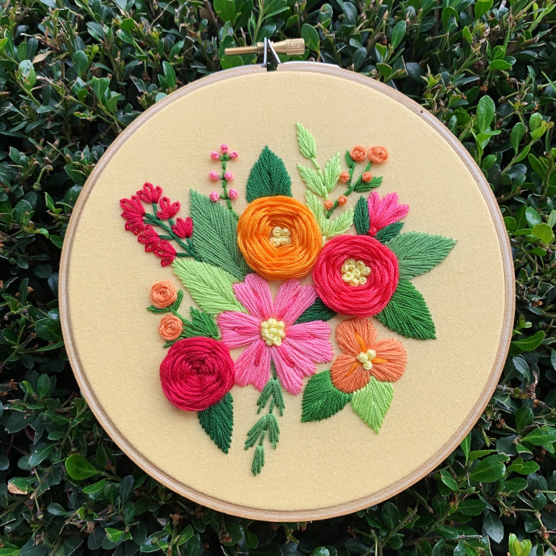 PDF Pattern Fruit Punch Florals Intermediate Embroidery - Etsy