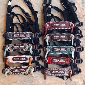 Custom Award Halters Bronc Noseband Personalize With Horse / Farm Name ...