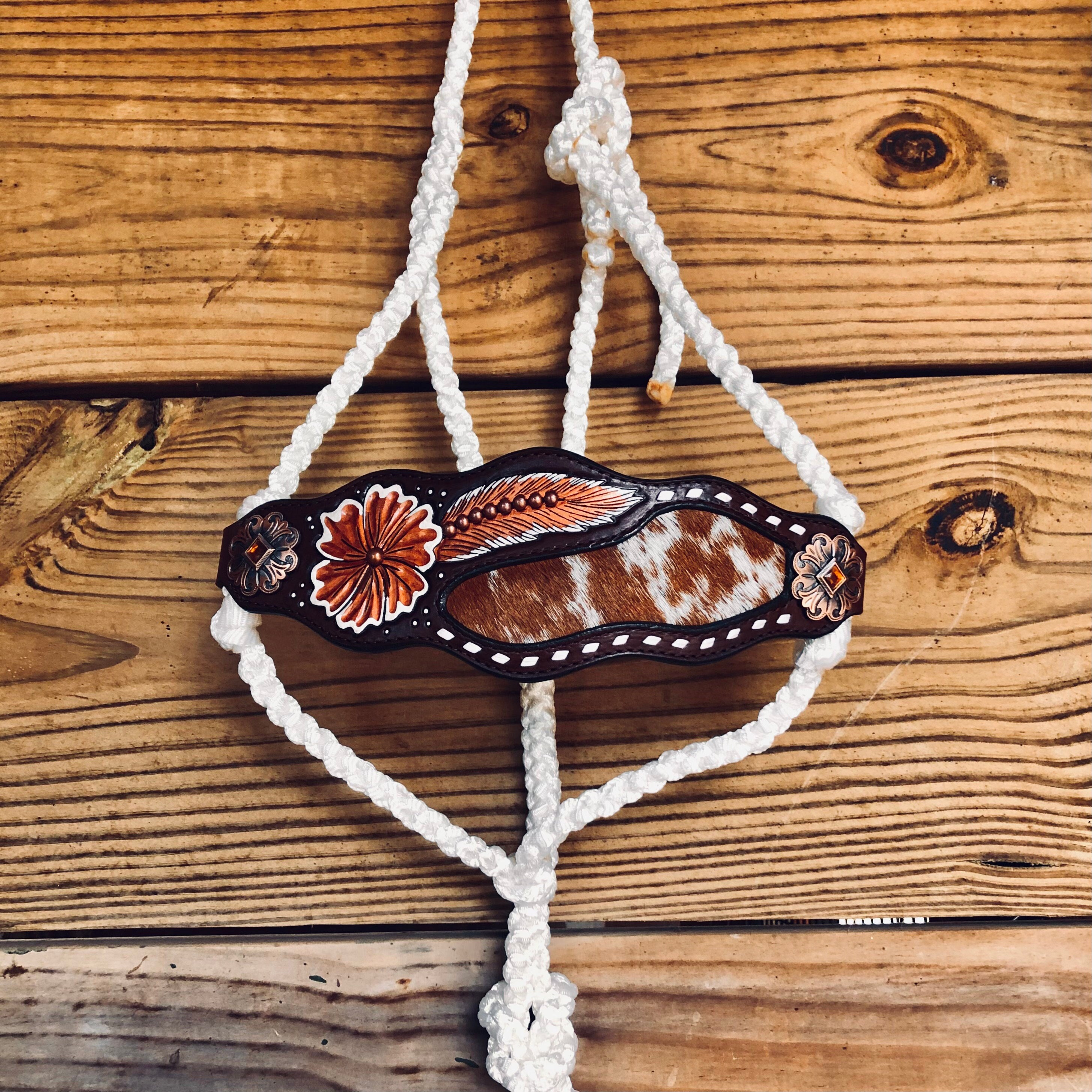 Cowhide Bronc Halters