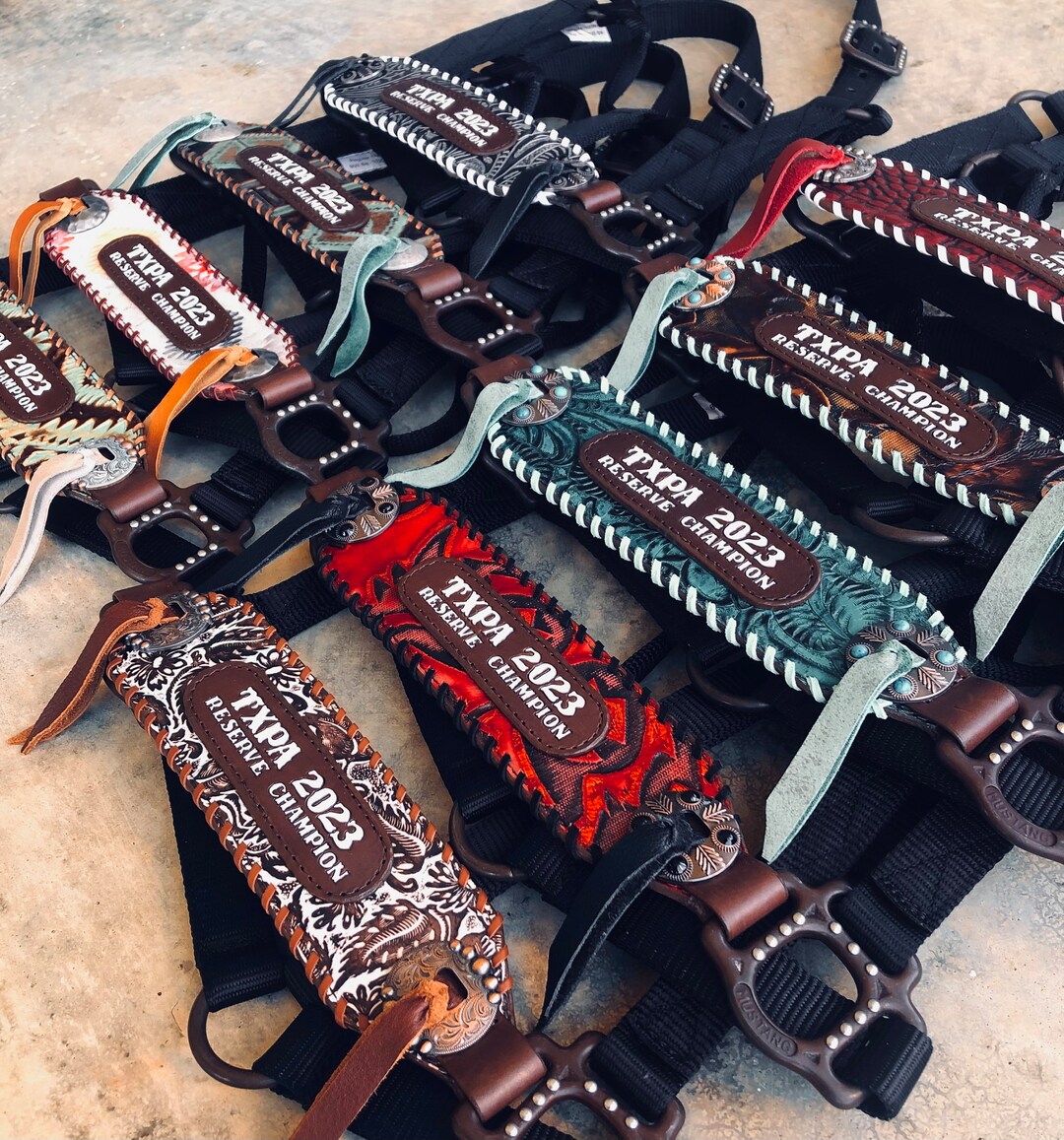 Custom Award Halters Bronc Noseband Personalize With Horse / Farm Name ...