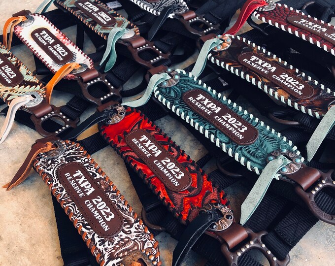 Custom Award Halters - Bronc Noseband - Personalize With Horse / Farm ...