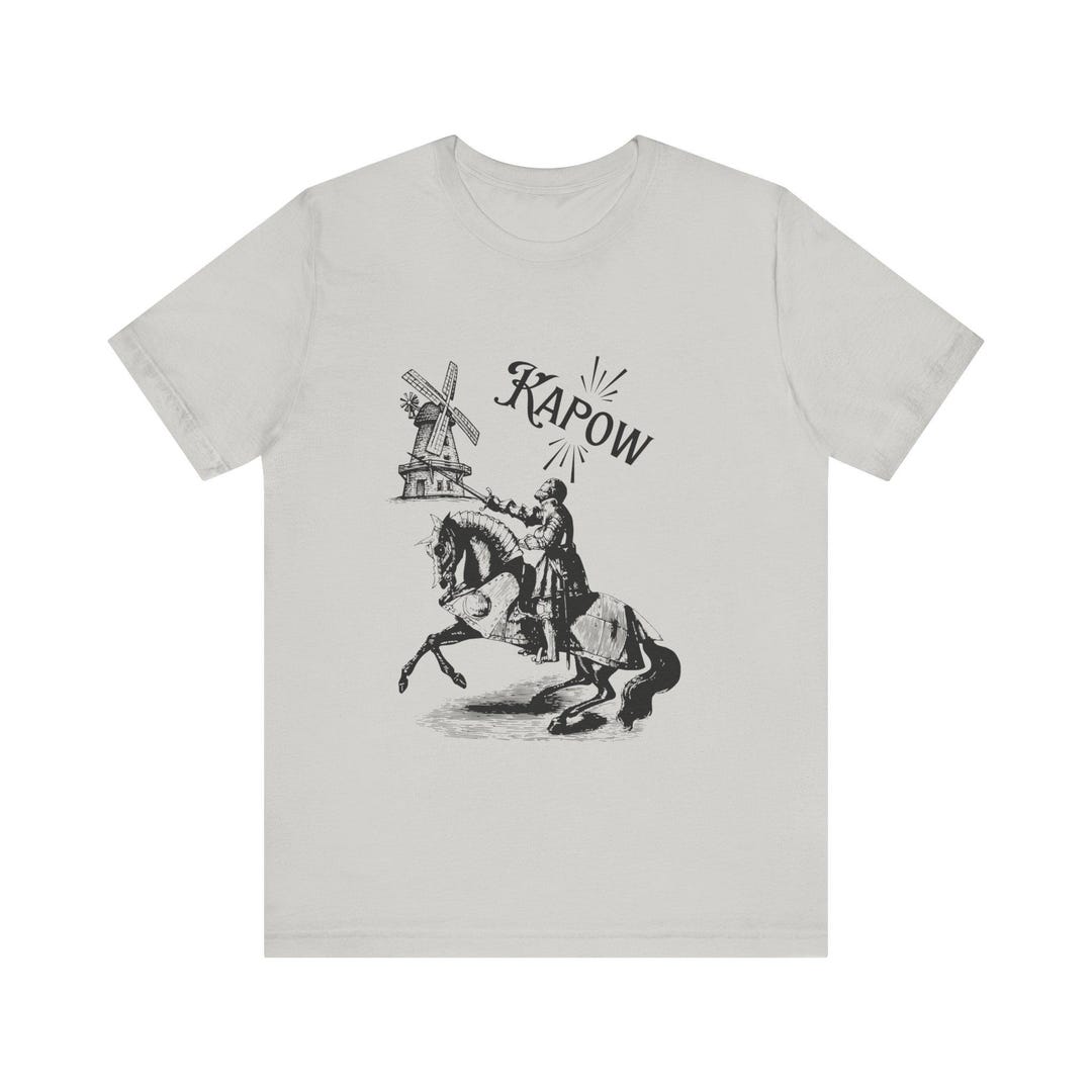 Don Quixote Attacking Windmill Kapow Unisex T-shirt - Etsy