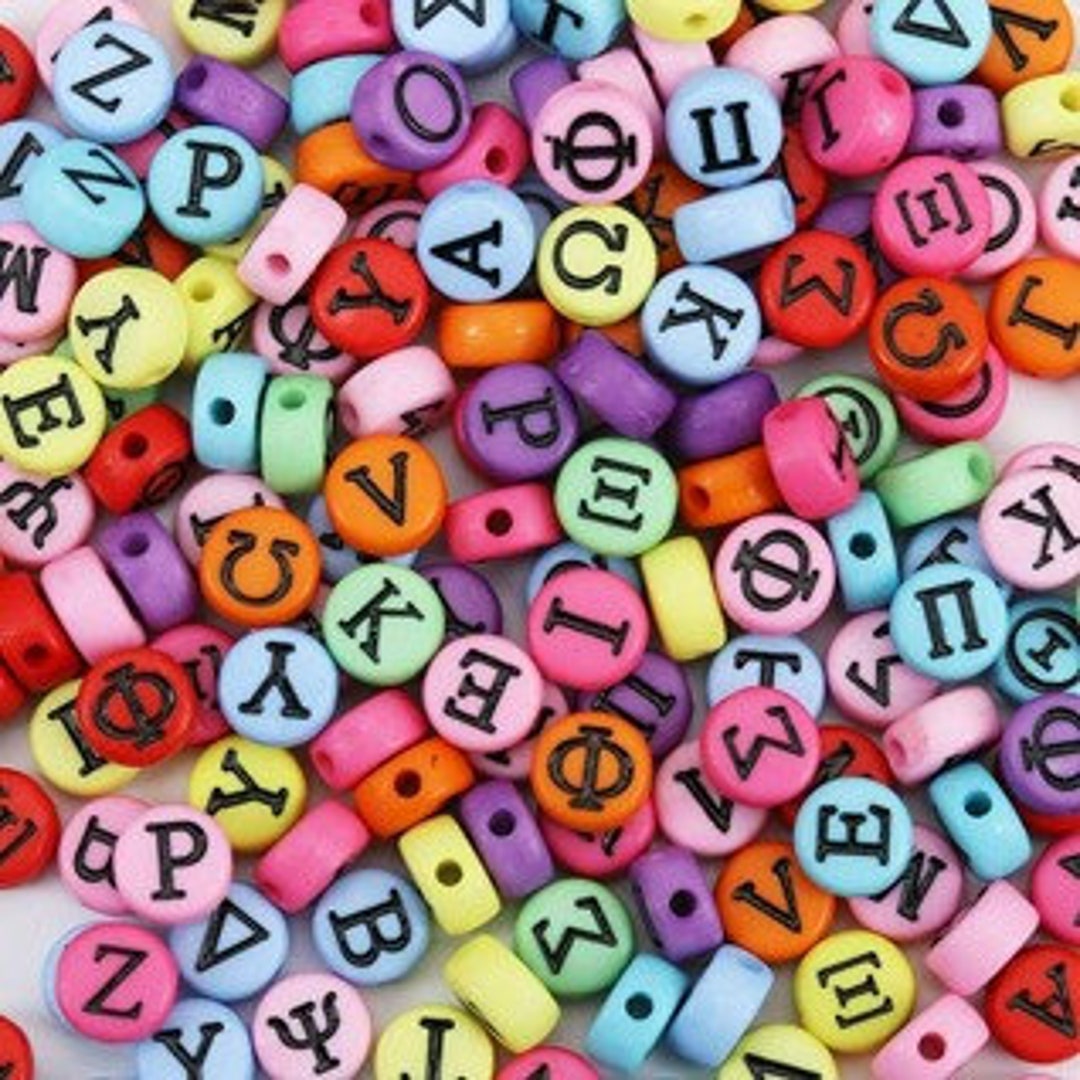 Greek Letter Beads - Etsy