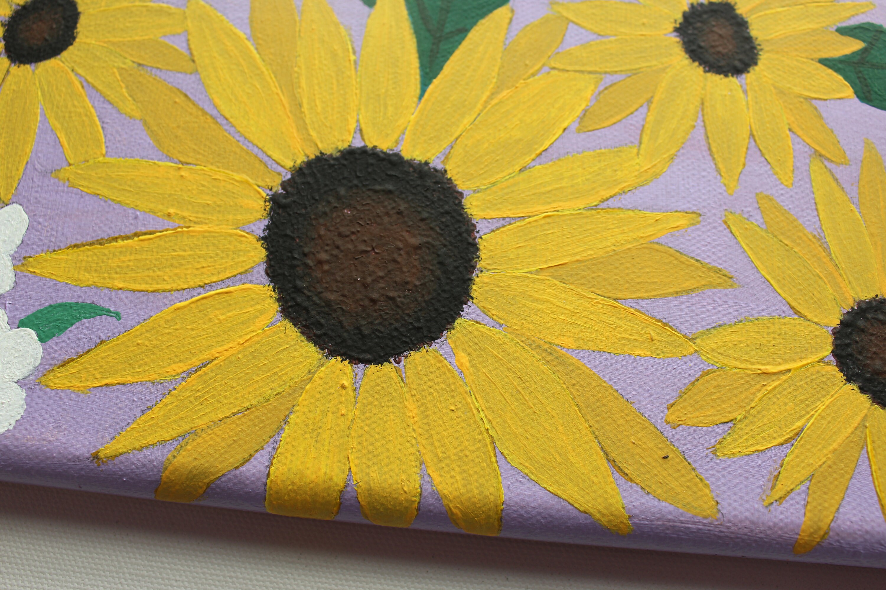 Sunflower Canvas Painting, Rectangular Painting, Acrylic Painting ...
