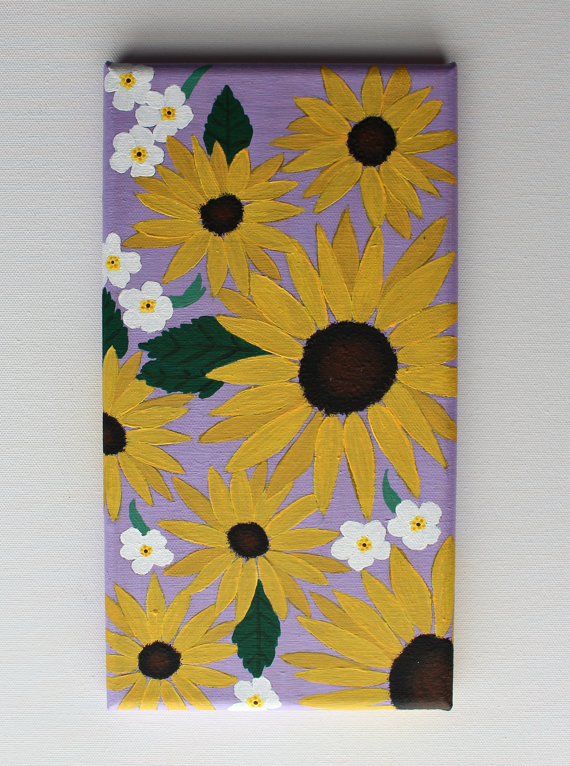 Sunflower Canvas Painting, Rectangular Painting, Acrylic Painting ...