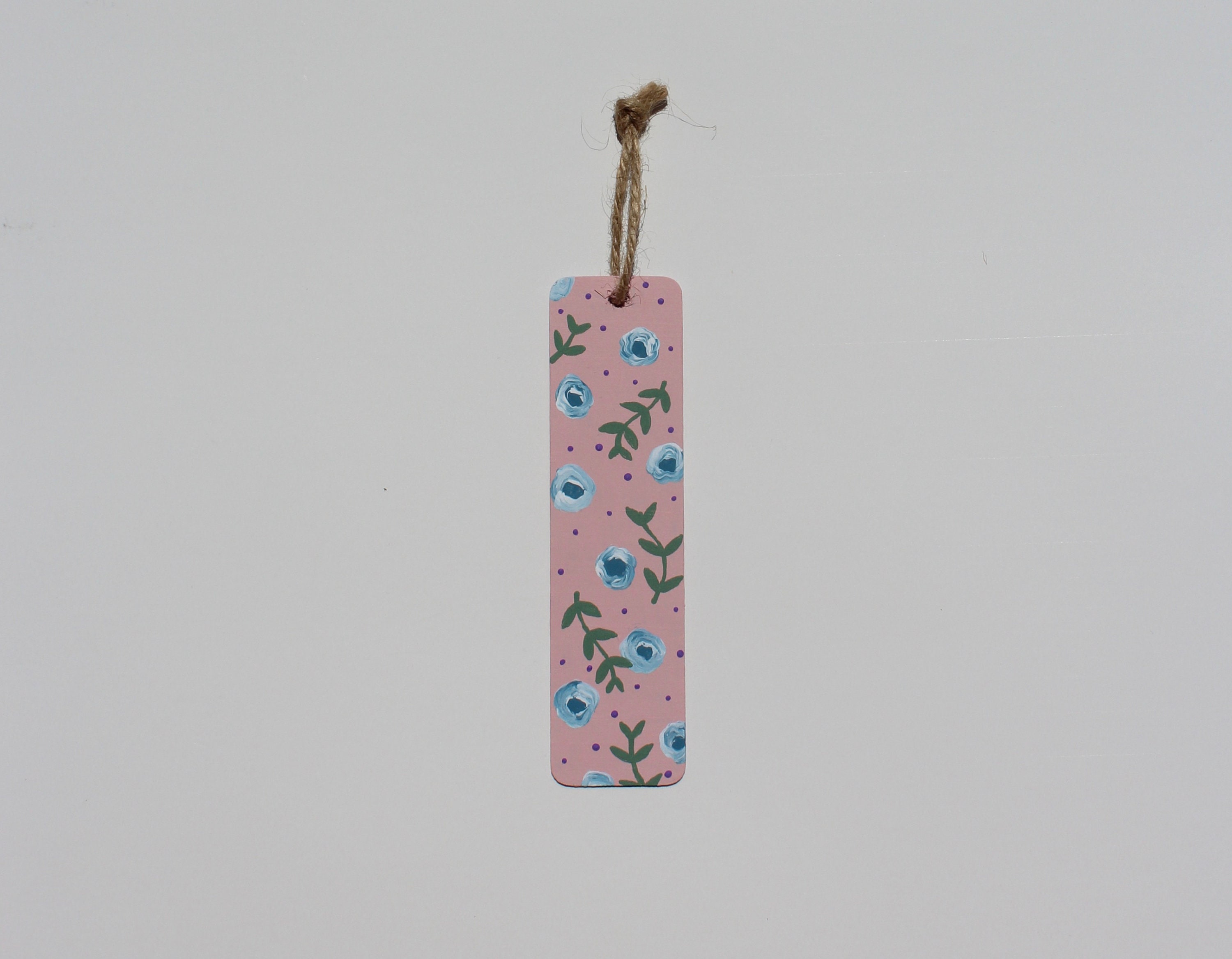 Floral Bookmarks Wooden Bookmark Flower Design Painted - Etsy