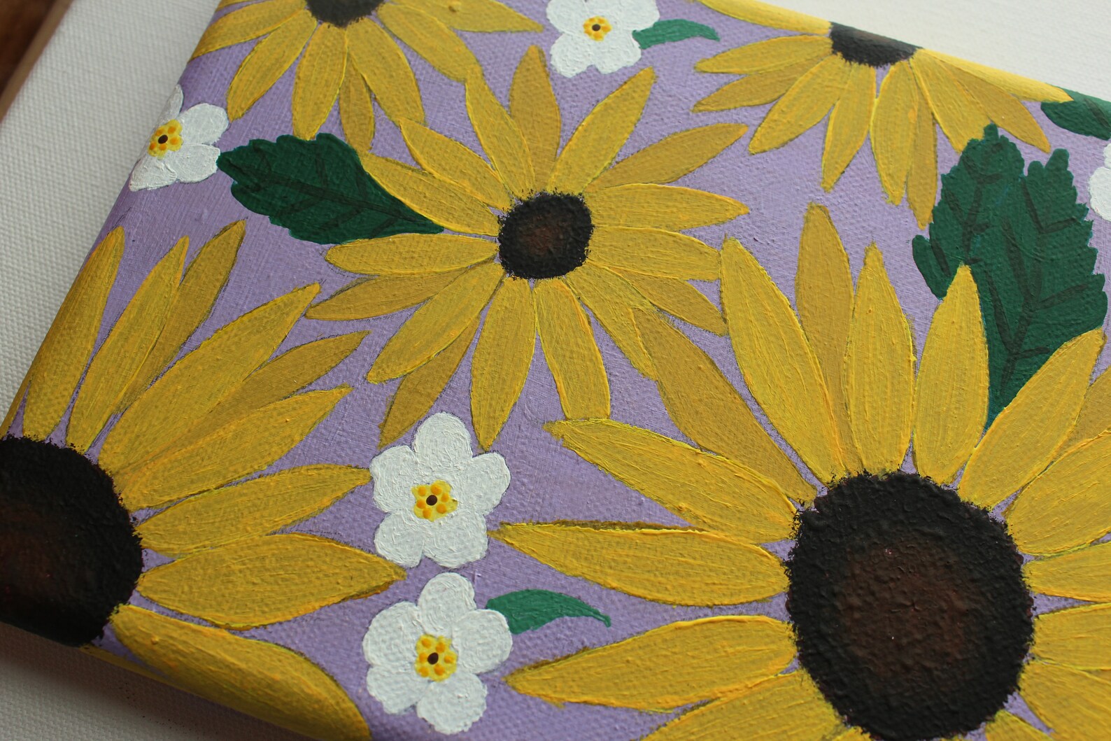Sunflower Canvas Painting, Rectangular Painting, Acrylic Painting ...