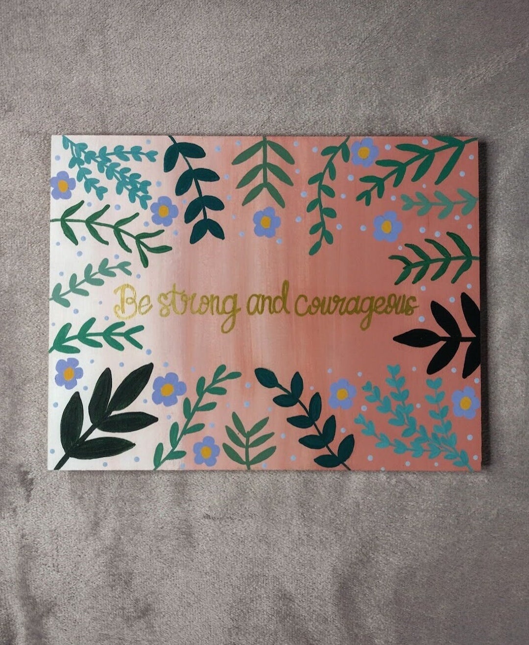 Be Strong and Courageous Inspirational Wall Art, Scripture Wall Decor ...