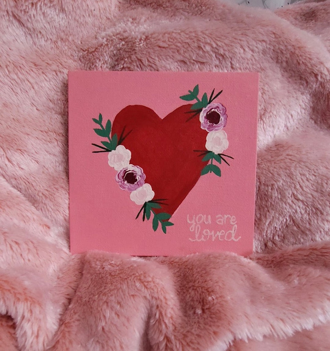 Mini Valentine's Inspired Canvas Panels, Valentine's Art, Ready to ...