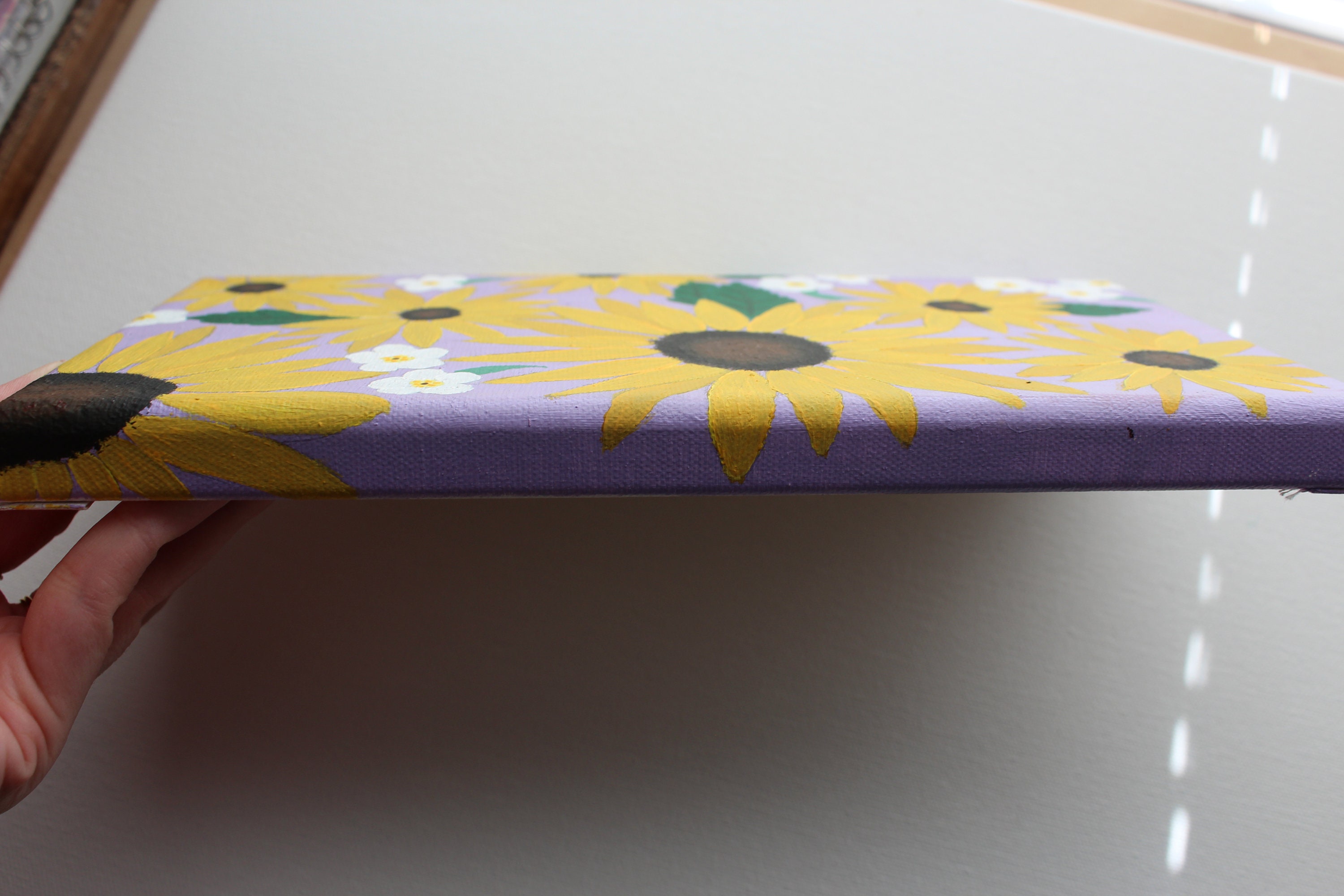 Sunflower Canvas Painting, Rectangular Painting, Acrylic Painting ...