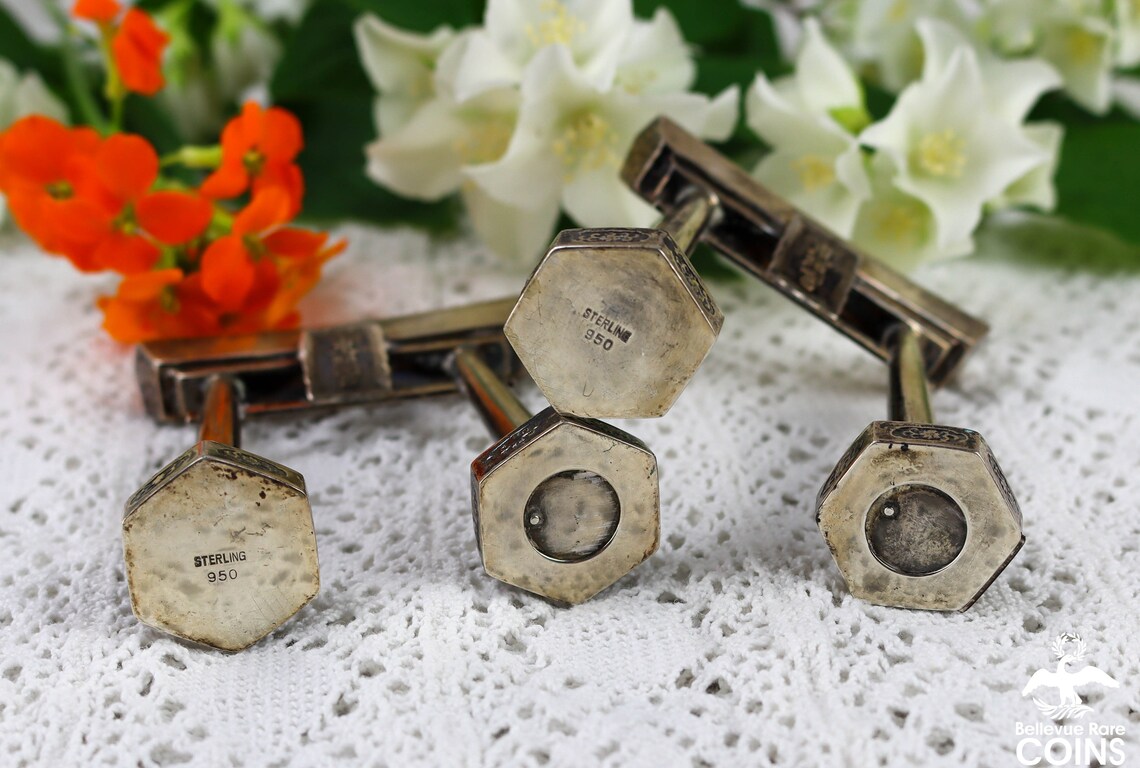 Set of Sterling Silver Japanese Torii Shinto Gates Archway Salt ...