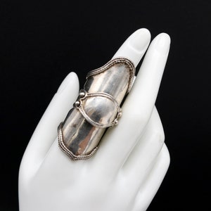 Vintage Avant Garde Sterling Silver Full Finger Armor Statement Ring - Etsy