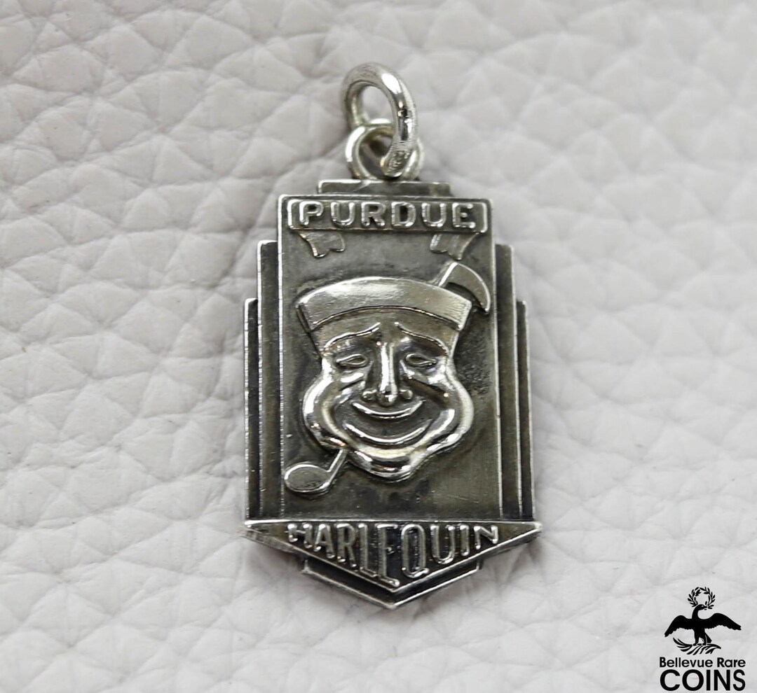 Purdue Harlequin Theater Mask Sterling Silver Charm Pendant - Etsy