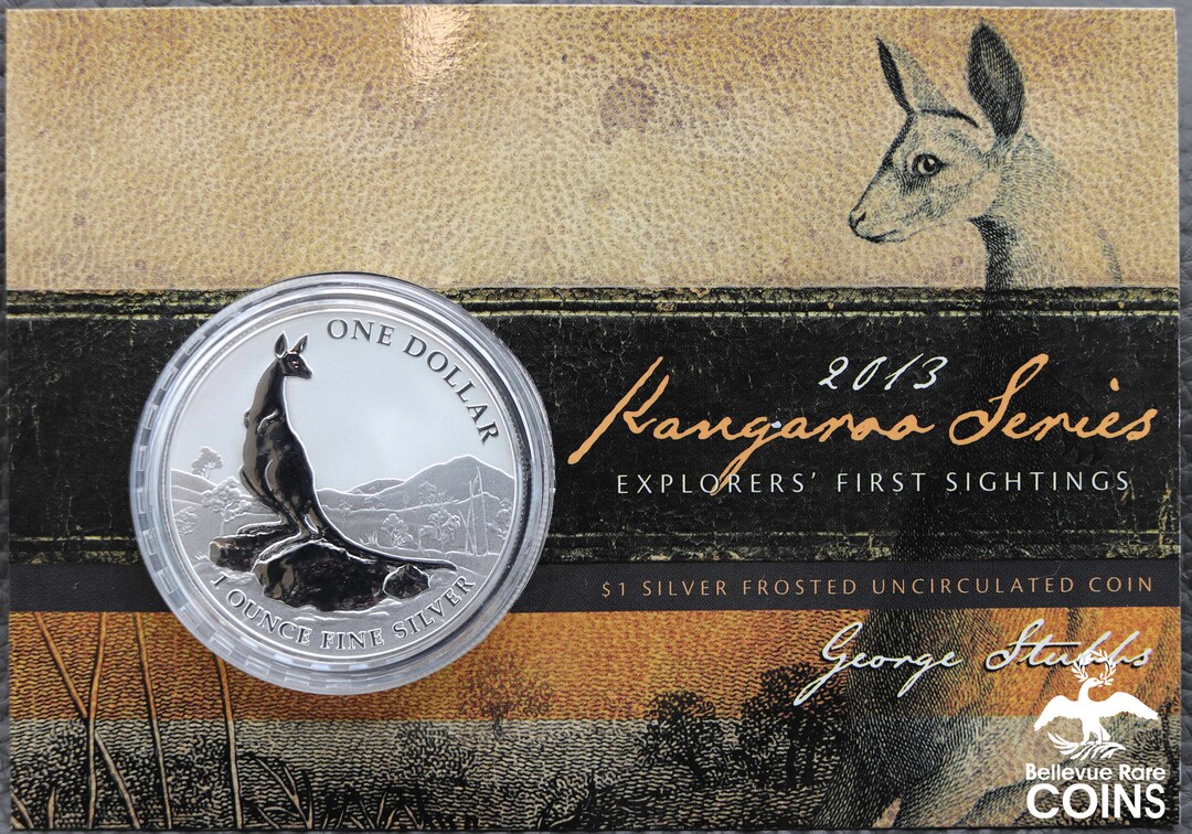 Australian Kangaroo 1oz Silver .999 UNC Coin Encapuslated W/ COA - Etsy