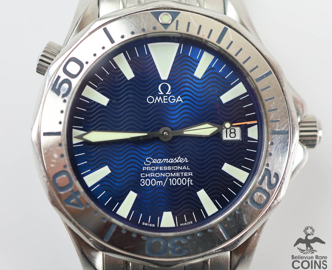 Omega Seamaster Pro Diver Chrono Automatic Blue Dial 41MM Watch W/ Box ...