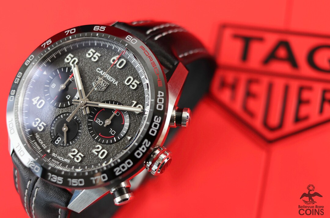 TAG Heuer Carrera Porsche Automatic Chronograph Asphalt Dial Steel ...