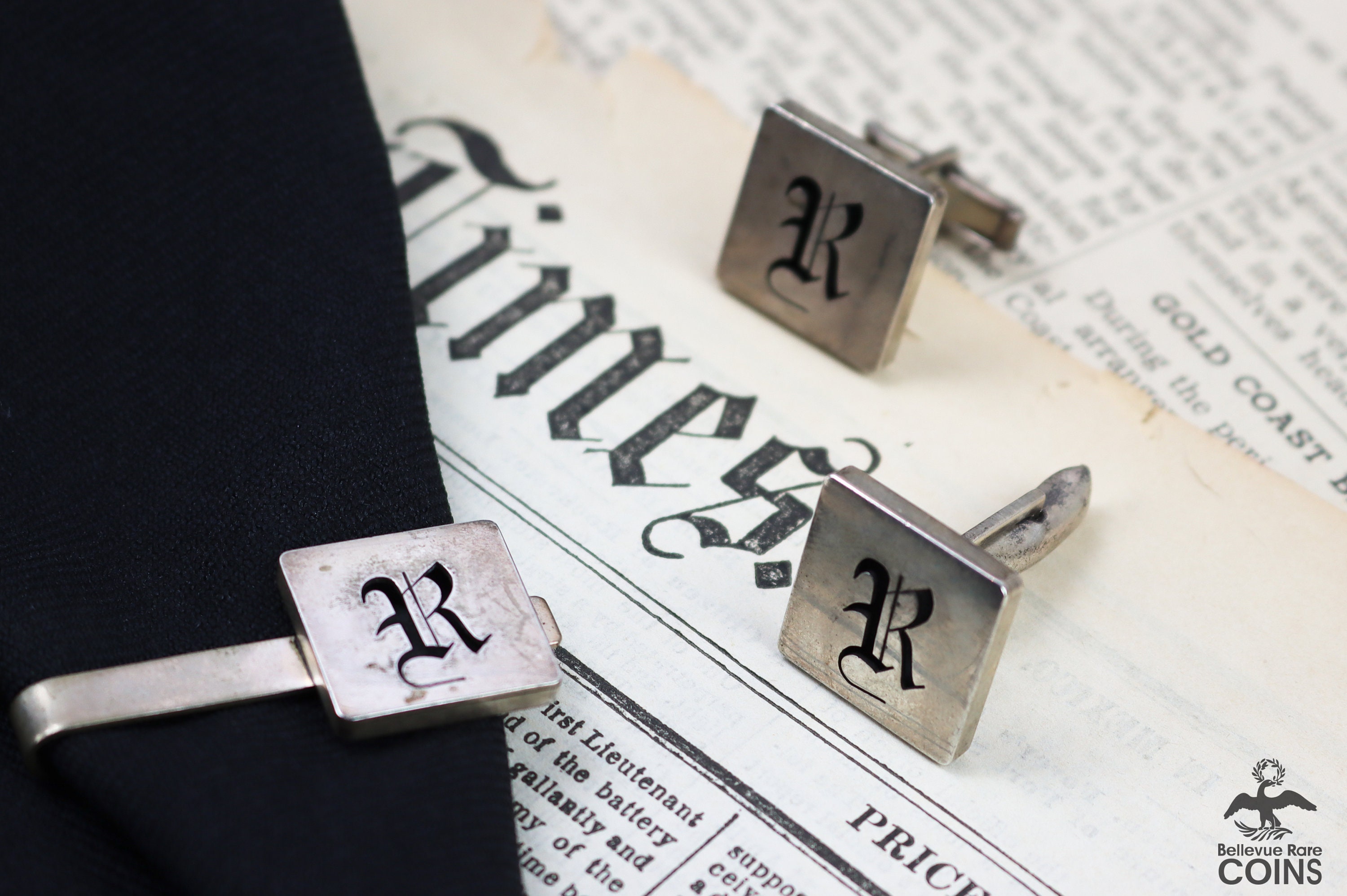 Set of 2: Mexico Signed MCR Sterling Silver Square Monogrammed - Etsy UK