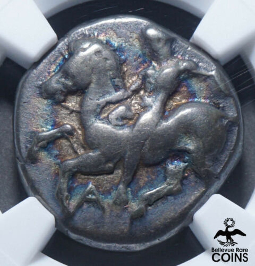 C. 380-340 BC Taras Calabria Silver AR Didrachm Coin (7.65g) NGC ...