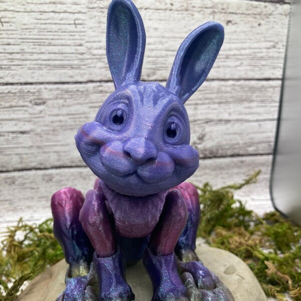 Articulated 3d Bunny Stl - Etsy