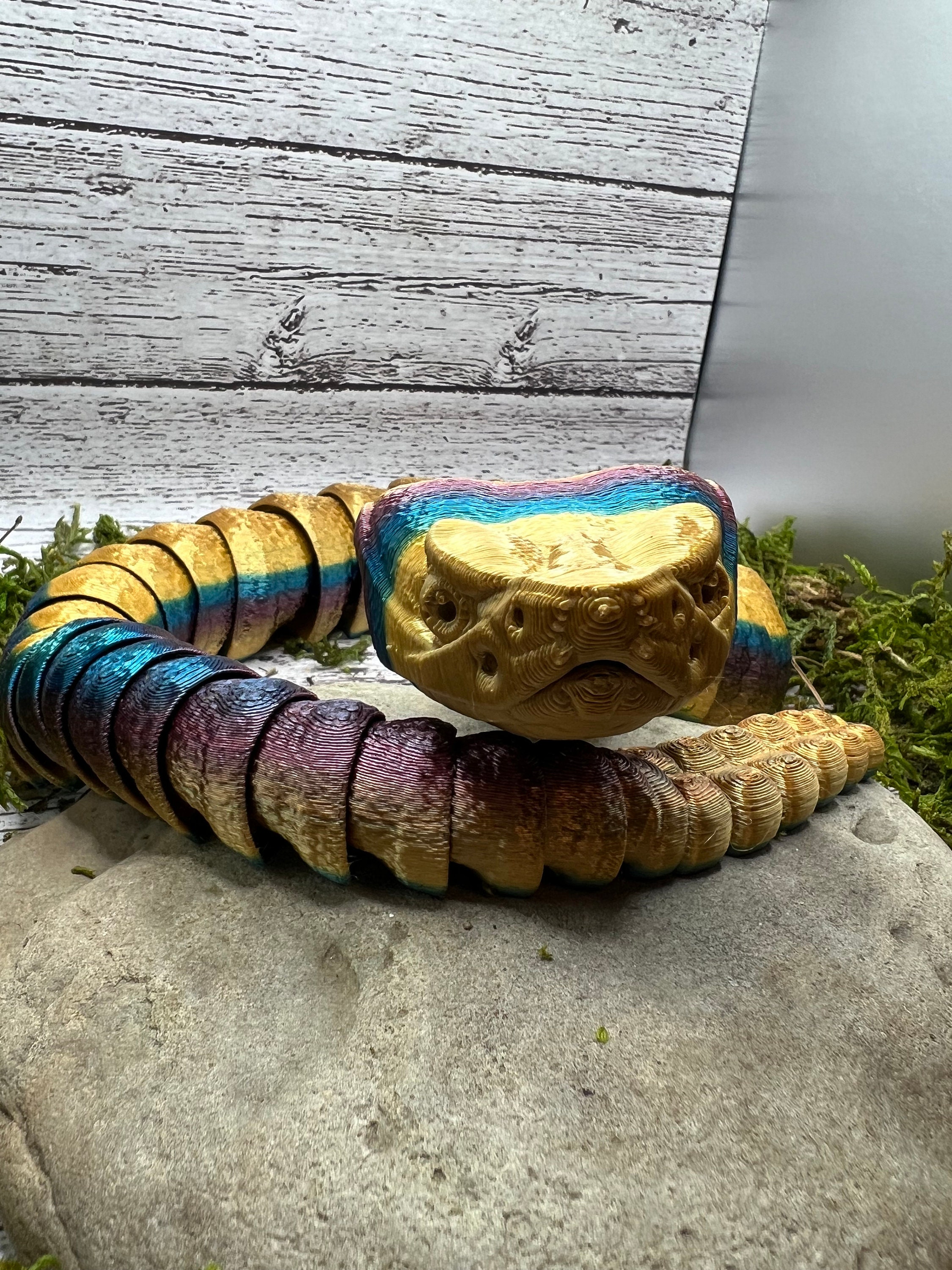 3d Printed Articulated Snakes Rattlesnake Ball Python - Etsy Australia