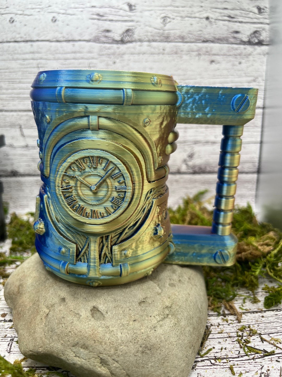 3D Printed Steampunk Mug - Holds a Soda Can - Etsy