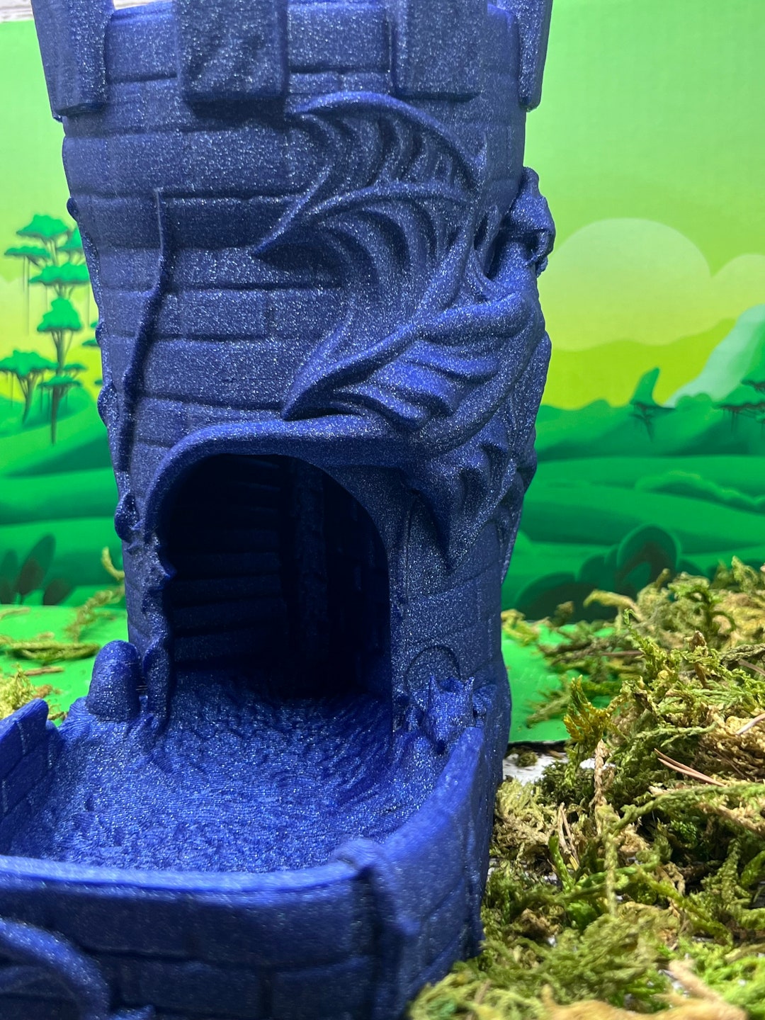 Dice Tower Castle Dragon 3D Printed - Etsy