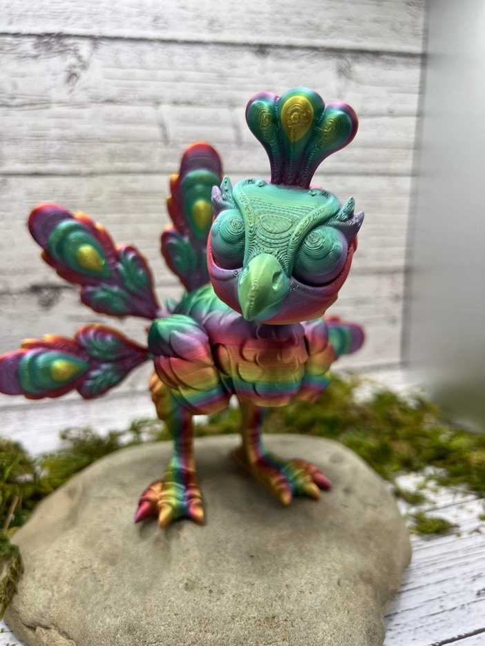 Articulated Peacock - 3D Printed - Etsy