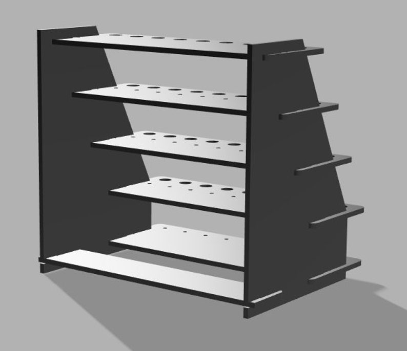 Pen Display -- Pen Stand -- 4 Rows / Levels -- 9 Pens per Row -- STL ...