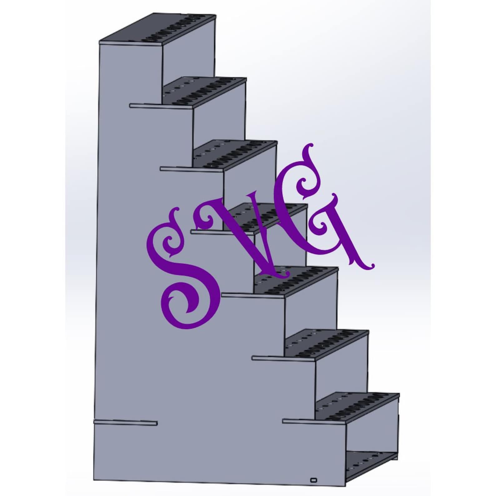 MEGA Pen Display Pen Stand 7 Rows / Levels 11 Pens per Row SVG Laser ...