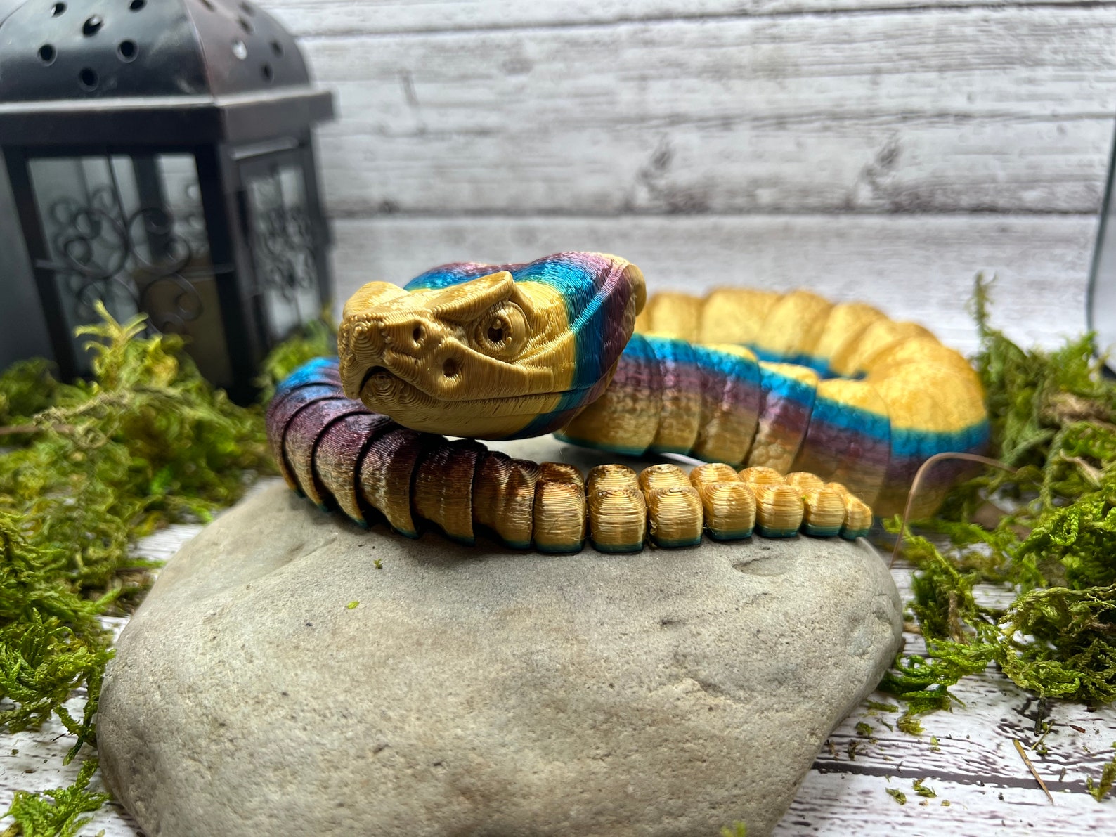 3d Printed Articulated Snakes Rattlesnake Matmiremakes - Etsy