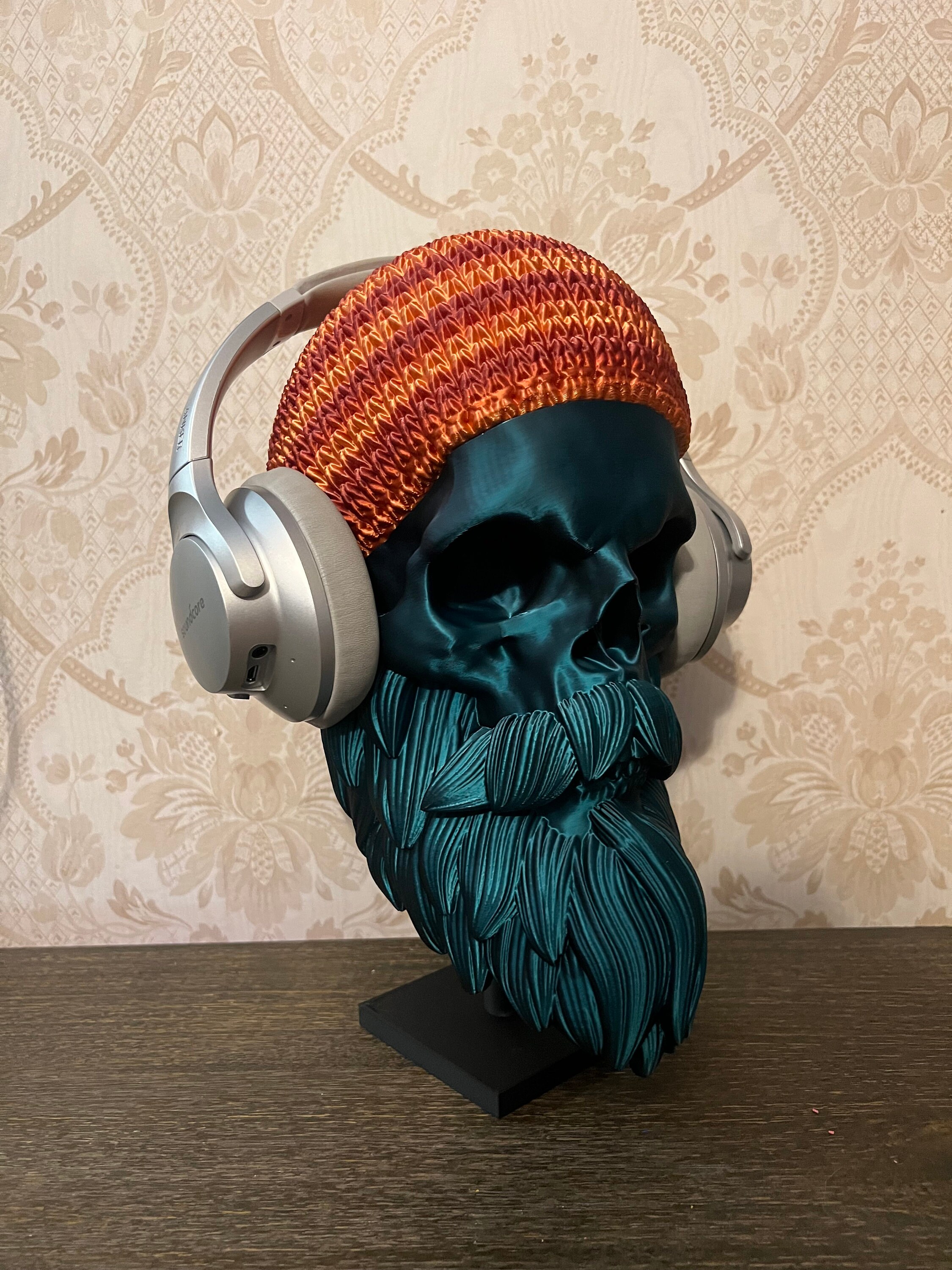 Life Size Skull Headphone Holder/stand 3D Printed - Etsy