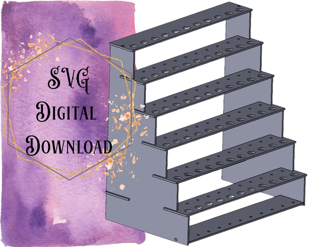 MEGA Pen Display -- Pen Stand -- 6 Rows / Levels -- 11 Pens per Row ...