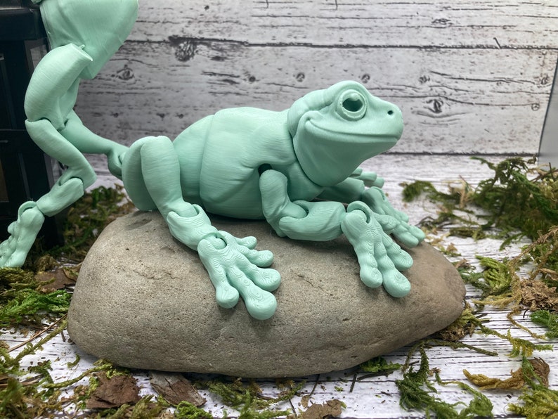 3d Printed Articulated Tree Frog, White's Tree Frog Magnets ...