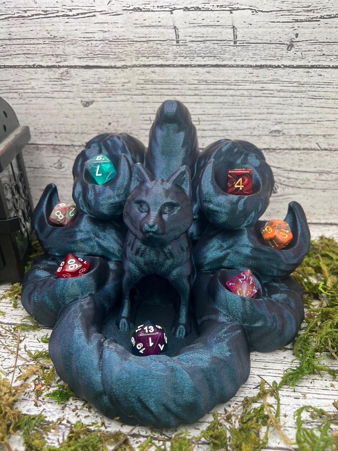 Kitsune Dice Tower and Storage! 3D Printed Fox Spirit - Etsy