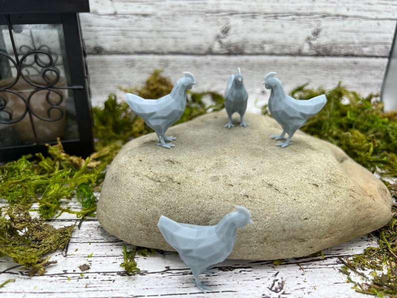Resin Chickens 3D Printed - Etsy