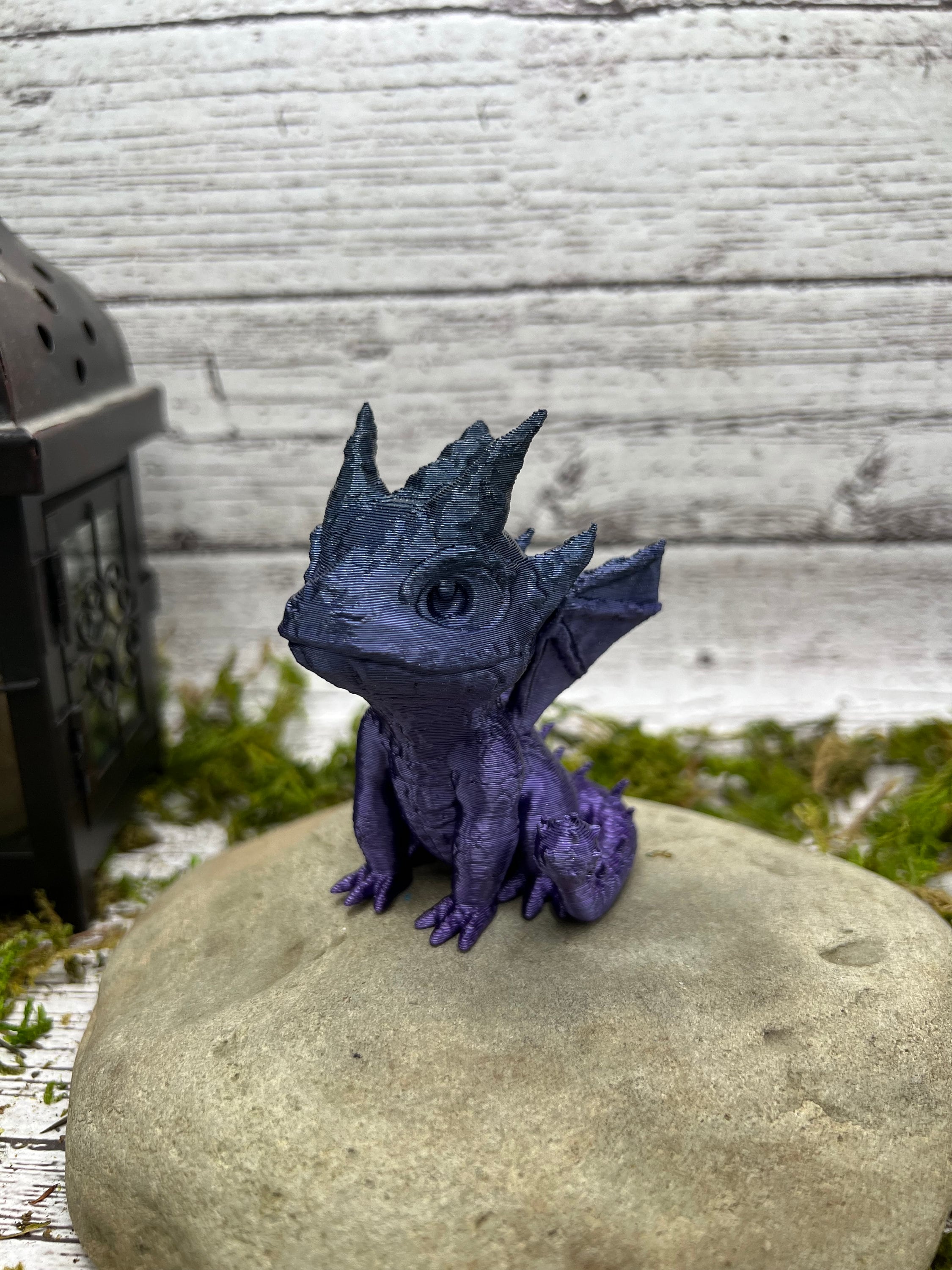 Baby Elemental Dragons - 3D Printed - Leaf, Stone, Fire - Add on Eggs ...