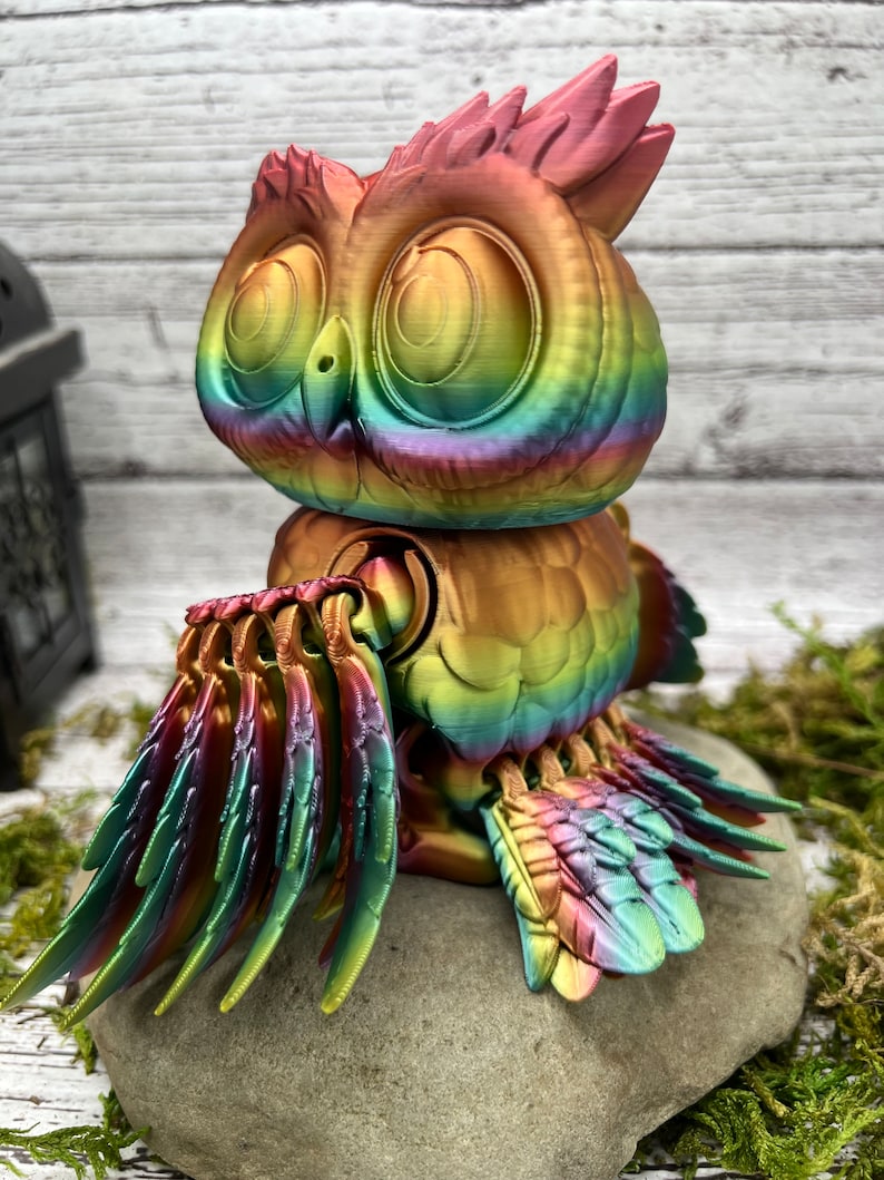 3D Printed, Articulated Owl - Etsy