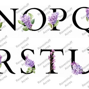Lilac Letters Digital File - for Use in Canva - Etsy