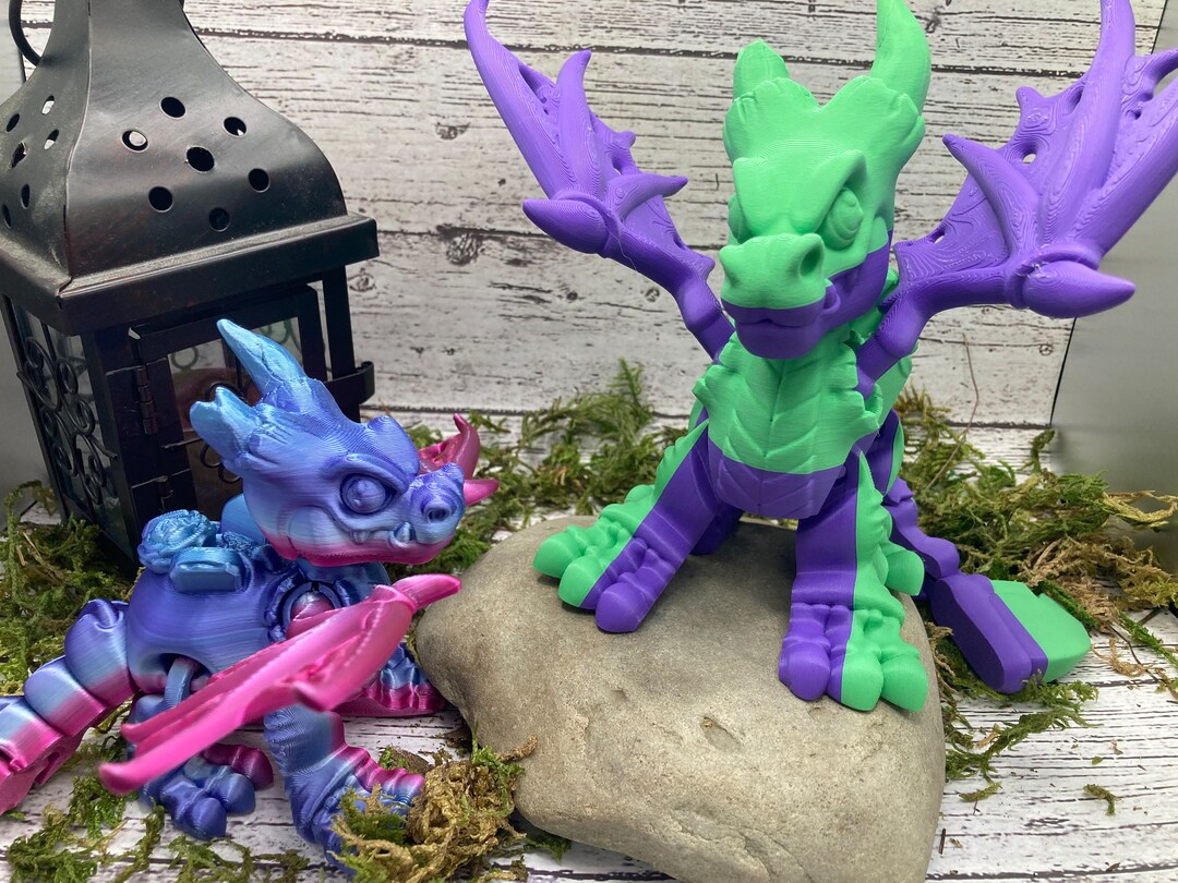 3D Printed, Articulated Dragon- Reaper Dragon - Etsy