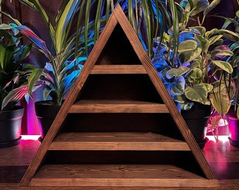 Lighted Triangle Display Shelf - Etsy