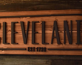 Cleveland cle Sign | Etsy