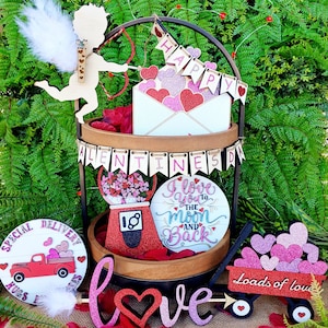 Loads of Love Valentines Day Tiered Tray Decor Valentines - Etsy