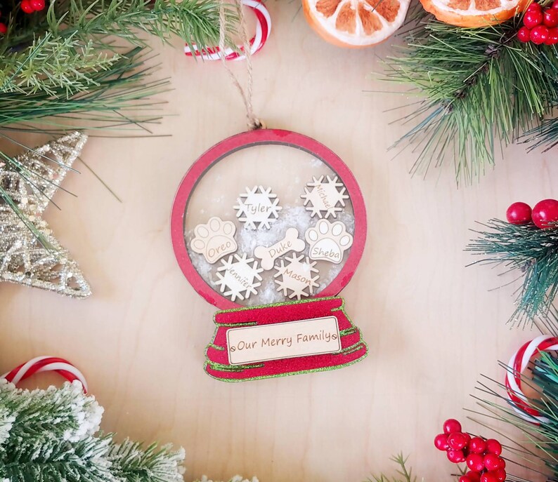 Personalized Snow Globe Shaker Ornament Christmas Gifts - Etsy