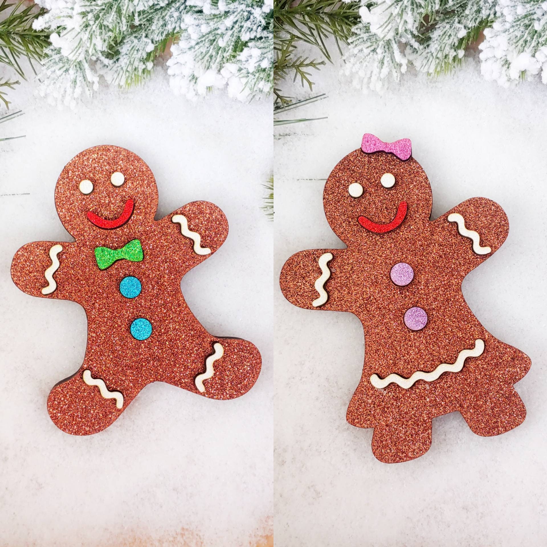 Glittery Gingerbread Theme Tiered Tray Gingerbread House | Etsy