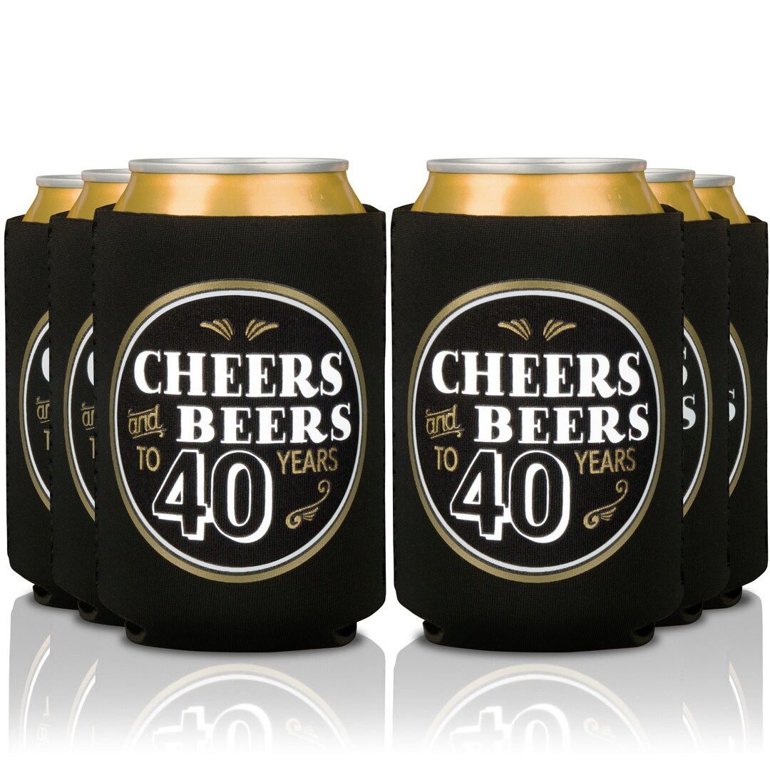 40th Birthday Can Coolers - 12-pack | 40th Birthday Decorations for Men ...