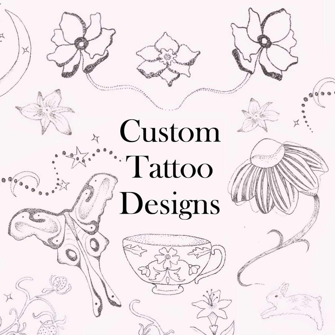 Hand Drawn Unique Tattoo Customized Tattoo Design Commission Tattoo ...