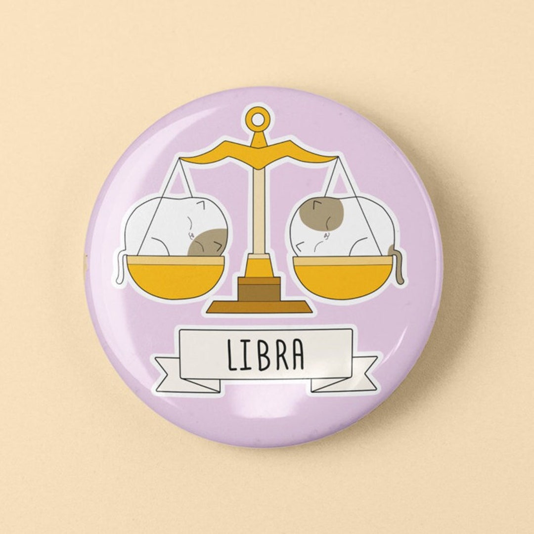 Libra Zodiac Cat Pin - Astrology Gift for Cat Lovers - Etsy